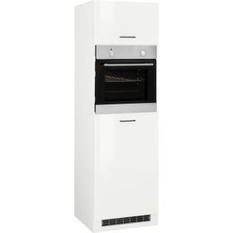 KOCHSTATION Backofen/K&uuml;hlumbauschrank &raquo;KS-Trier&laquo; Breite 60 cm wei&szlig; Holzwerkstoff, MDF B/H/T: 60cm x 200cm x 60cm, T&uuml;ren: 6 Stk.