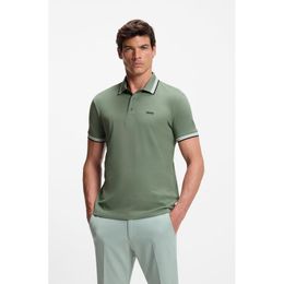 BOSS Green Herren BOSS Green Poloshirt &raquo;Paddy Regular Fit&laquo; atmungsaktive Piqu&eacute;-Webstruktur, Flachstrickkragen, gerader Schnitt gr&uuml;n M