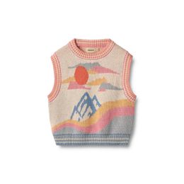 Wheat Jungen Rundhalspullover "Wheat Jaquard Vest Maria", bunt, Gr. 104, mehrfarbig, 100% Baumwolle, Pullover