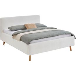 Meise M&ouml;bel meise.m&ouml;bel Polsterbett &raquo;Mattis&laquo; Topseller, wahlweise mit Bettkasten wei&szlig; Bezug Bett: Teddy (100% Polyester) Liegefl&auml;che L&auml;nge B: 200cm x 180cm, 