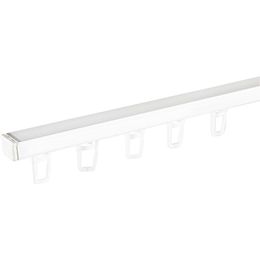 SN DECO GROUP Gardinenschiene &raquo;Objektschiene RS&laquo; 1 l&auml;ufig-l&auml;ufig Fixma&szlig; vorgebohrt, Aluminium, Innenlauf, Vorhangschiene wei&szlig; Aluminium B/L: 250cm, 1 