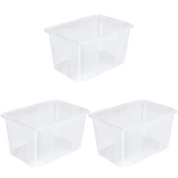 keeeper Aufbewahrungsbox &raquo;Emil, 3er Set, 45 L, 54,5 x 39 x 29,5 cm&laquo; ineinander und aufeinander stapelbar Kunststoff 3 Stk., B/H/T: 54,5cm x 29,5cm x 