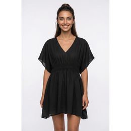 bonprix Damen bonprix Longtunika 1 luftiger Webstoff, transparente Optik, tiefer V-Ausschnitt 48/50 (XL)