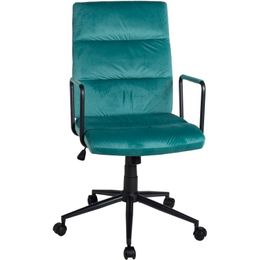 Duo Collection Drehstuhl &raquo;Flora&laquo; () blau 100% Polyester B/H/T: 111cm x 57cm, Velours uni
