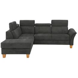 OTTO home Ecksofa &raquo;Conville L-Form&laquo; Federkern, wahlweise mit Schlaffunktion und Bettkasten bzw. Stauraum grau 100% Polyester B/H/T: 247cm x 84cm x 