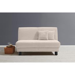 ell+ell ell + ell Schlafsofa &raquo;Enny&laquo; beige 92% Polyester 8% Nylon B/H/T: 145cm x 85cm x 100cm, Cord, Gel-Sandwichpolster, Sitzh&ouml;he 40cm