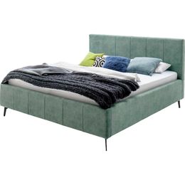 Meise M&ouml;bel meise.m&ouml;bel Stauraumbett &raquo;Lizzano&laquo; inkl. Lattenrost und Bettkasten gr&uuml;n Liegefl&auml;che L&auml;nge B: 200cm x 180cm, Webstoff, H&ouml;he Bettseite: 50cm, ohne 