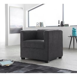 Home Affaire Sessel &raquo;Bob Cocktailsessel, Clubsessel, Loungesessel&laquo; in verschiedenen modernen Farben und Qualit&auml;ten grau Luxus-Microfaser (92% 