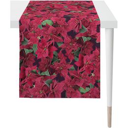 Apelt Tischl&auml;ufer &raquo;3614 Winterwelt, Weihnachtsdeko, Weihnachten&laquo; Digitaldruck rot Baumwolle, Polyester B/L: 48cm x 140cm, 1 Stk., rechteckig