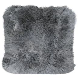 Heitmann Felle Fellkissen &raquo;Lammfell-Kissen - Premium Qualit&auml;t&laquo; echtes Austral. Lammfell, eckig, 40x40 cm, besonders dicht & weich grau Lammfell B/L: 40cm x 40cm, 1 