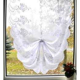Stickereien Plauen Scheibengardine &raquo;Lara&laquo; Multifunktionsband 1 Stk. tlg. veredelt mit echter Plauener Spitze Stickerei wei&szlig; Voile, Polyester 80cm, Multifunktionsband, 