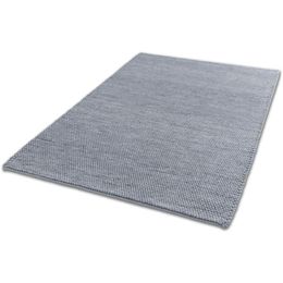 Sch&ouml;ner Wohnen Kollektion SCH&Ouml;NER WOHNEN-Kollektion Wollteppich &raquo;Poppy 6024&laquo; rechteckig 18 mm H&ouml;he hochwertiger Handweb, Wolle, Wohnzimmer, Sch&ouml;ner Wohnen Kollektion blau Wolle