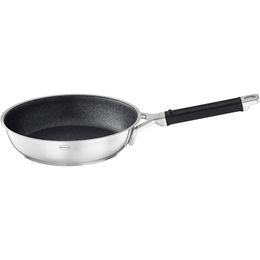 R&ouml;sle R&Ouml;SLE Bratpfanne &raquo;SILENCE PRO&laquo; Edelstahl 18/10 1 Stk. tlg. kratzfeste Premium-Antihaftversiegelung, Silikongriff, Induktion silber &Oslash; 28cm + H&ouml;he 9,6cm
