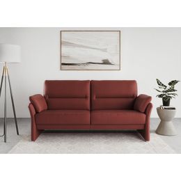 DOMO collection 2,5-Sitzer &raquo;Pina, schmale Armlehnen, mit Federkern, kompakt & elegant&laquo; Hoher Sitzkomfort, Luxus-Microfaser Lederoptik, rot, Breite 199