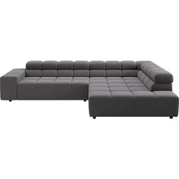 Home Affaire Ecksofa &raquo;Ancona, Ecksofa, incl. Kopfteilverstellung, Breite 319 cm, L-Form&laquo; wahlweise elektrische Sitztiefenverstellung 100% Polyester B/