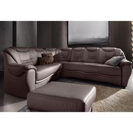 Sit & More sit&more Ecksofa &raquo;Benson L-Form&laquo; wahlweise mit Schlaffunktion braun NaturLeder;Luxus-Microfaser;Luxus-Kunstleder;Primabelle -Microfaser B/H/T: 265cm x