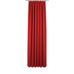 WIRTH Vorhang &raquo;Newbury&laquo; Kr&auml;uselband 1 Stk. tlg. nach Ma&szlig; rot Baumwolle, Polyester 295cm, Kr&auml;uselband, 130cm