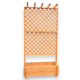 Promadino Spalier Pergola mit Pflanzkasten, BxTxH: 102x65x200 cm braun Holzwerkstoff B/H/T: 102cm x 200cm x 65cm