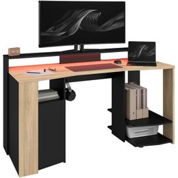 Parisot Gamingtisch &raquo;Meta 1&laquo; Set, 2 Stk. tlg. schwarz B/H/T: 152cm x 88cm x 60cm