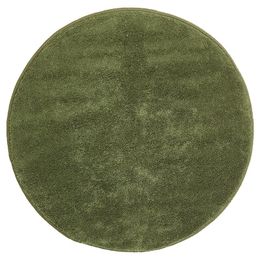 ANDIAMO Teppich &raquo;Arezzo&laquo; rund 16 mm H&ouml;he Uni Farben, weicher Flor, waschbar, ideal im Wohnzimmer & Schlafzimmer gr&uuml;n Polyester &Oslash; 67cm 1 Stk., 16mm, &Oslash; 67cm