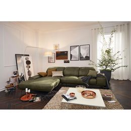 Musterring Wohnlandschaft &raquo;MR 2490 Ecksofa mit erstklassigem Sitzkomfort, Long-Life-Leder&laquo; Bronze-Fu&szlig;, Sitzh&ouml;he 48cm, wahlweise mit Funktionen, Ma&szlig;e 342 x 207 cm