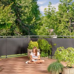 Windhager Balkonsichtschutz &raquo;Aeris, Balkonblenden aus hochwertigem Kunststoff-Verbundgewebe&laquo; Sicht- und Windschutz, 0,9 x 5 m, erh&auml;ltlich in titangrau oder 