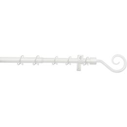 Gardinia Gardinenstange &raquo;Set Metall&laquo; &Oslash; 16 mm 1 l&auml;ufig-l&auml;ufig ausziehbar 1-Lauf wei&szlig; L: 130cm - 240cm &Oslash; 16mm, 1 Stk., 1 l&auml;ufig