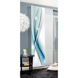 Home Wohnideen Schiebegardine &raquo;GLIWE&laquo; Paneelwagen 1 Stk. tlg. Schiebevorhang bedruckt blau Polyester 245cm, Paneelwagen, 60cm