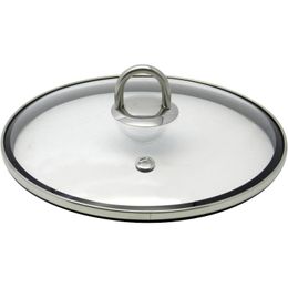 ELO Topfdeckel &raquo;Protection&laquo; mit Silikonrand silber Edelstahl, Glas &Oslash; 28cm