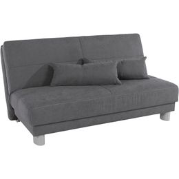 Home Affaire Schlafsofa &raquo;Gina&laquo; mit einem Handgriff vom Sofa zum Bett grau B/H/T: 160cm x 86cm x 195cm, Chenille