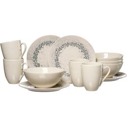 Ritzenhoff & Breker Kaffeeservice &raquo;Cecina&laquo; Geschirr-Set, seidig schimmernde Farbglasur beige Steinzeug 12 Stk.