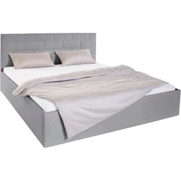 Westfalia Schlafkomfort Polsterbett inkl. Bettkasten bei Ausf&uuml;hrung mit Matratze grau Bezug Bett: 100% Polyester;Bonnell-Federkernmatratze: 51% Polypropylen, 39% Polyester, 
