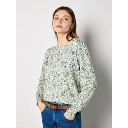 Apricot Damen Langarmshirt "Feinstrickpullover", gr&uuml;n, Gr. 36, gebl&uuml;mt, Strick, Obermaterial: 72% Viskose CV. 28% Polyamid PA., Pullover