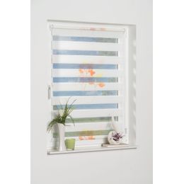 Doppelrollo K-home, B:60cm H:200cm, rot, Polyester, Rollos, "Delphi", im Fixma&szlig;