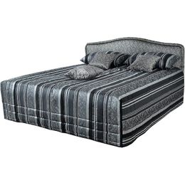 Westfalia Schlafkomfort Polsterbett H2 w&auml;hlbar zwischen Kaltschaum oder Bonnell-Federkernmatratze grau Bezug Bett: Jacquard-Webstoff (100% Polyester);Bonnell-