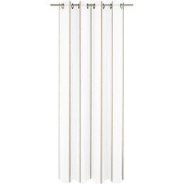 WIRTH Gardine &raquo;Chlo&eacute;&laquo; &Ouml;sen 1 Stk. tlg. Fertigstore mit &Ouml;sen (&Oslash; 4 cm) nach Ma&szlig; braun Polyester 260cm, &Ouml;sen, 350cm