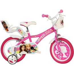 DINO BIKES Kinderfahrrad &raquo;Barbie 16" Kinderfahrrad 4-7 Jahre&laquo; 1 Gang ohne Schaltung pink 16 Zoll (40,64cm) hinten: 14 Zoll (35,56cm) Kinderfahrrad