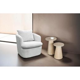 ByLiving Beistelltisch &raquo;Cone&laquo; aus Massivholz in schwarz oder white wash, verschiedenen Gr&ouml;&szlig;en wei&szlig; B/H/T: 50cm, D 40, H 50cm