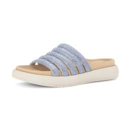 Gabor Damen Pantolette , Plateau, Sommerschuh, Schlappen in funkelnder Optik blau 37
