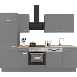 Optifit K&uuml;chenzeile &raquo;Parma&laquo; ohne E-Ger&auml;te, Breite 270 cm braun B/H/T: 270cm x 60cm