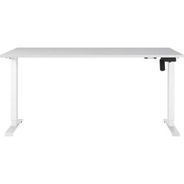 Germania Schreibtisch &raquo;Boras&laquo; Breite 120/140/160/180 cm, Metallgestell, elektrisch h&ouml;henverstellbar wei&szlig; B/H/T: 160cm x 120cm x 80cm, Gestellfarbe 