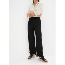 bonprix Damen bonprix Jerseyhose aus Strukturjersey, Loose Fit Passform, mit Elasthan-Anteil 52/54 (XXL), N-Gr