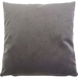 G&ouml;zze Dekokissen &raquo;Duval&laquo; mit Rei&szlig;verschluss, Kissenh&uuml;le ohne F&uuml;llung, 2 St&uuml;ck grau Polyester B/L: 50cm x 50cm, 2 Stk.