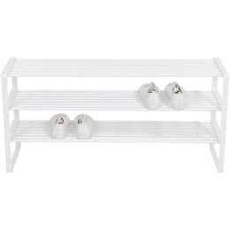 SPINDER DESIGN Schuhregal &raquo;REX SR 2&laquo; 1 Stk. tlg. Regal aus Stahl, wahlweise Breite 70 cm oder 100 cm wei&szlig; Stahl B/H/T: 100cm x 48,5cm x 29cm