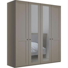 Wiemann Kleiderschrank &raquo;G&ouml;teborg, mit 95&deg; &Ouml;ffnungswinkel, Made in Germany&laquo; inkl. Spiegel und T&uuml;rend&auml;mpfung, moderner Landhausstil grau Glas, 
