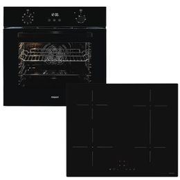 Exquisit Backofen-Set &raquo;EBE257-H-020 schwarz&laquo; Set, 2 Stk. tlg. Schokolade schmelzen o. Pommes frittieren - m&uuml;helos mit Induktionsfeld schwarz 