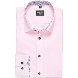 MARVELIS Herren MARVELIS Langarmhemd Businesshemd, New York Kentkragen, b&uuml;gelleicht rosa 42, N-Gr