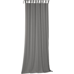 WIRTH Vorhang &raquo;Sunday&laquo; Schlaufen 1 Stk. tlg. nach Ma&szlig; grau Jacquard, Baumwolle, Polyester 165cm, Schlaufen, 142cm