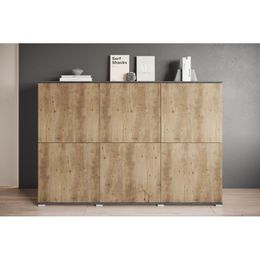 OTTO home Highboard &raquo;Kenia, moderne grifflose Hochkommode mit 6 T&uuml;ren, Breite 180 cm&laquo; 1 Stk. tlg. Push-to-Open-Fronten, h&ouml;henverstellbaren 