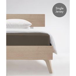 Fleuresse Spannbettlaken &raquo;Jenny C aus feinf&auml;digem Mako-Jersey&laquo; f&uuml;r Matratzen bis 23 cm H&ouml;he braun Mako-Jersey, Obermaterial: 100% Baumwolle B/L: 200cm